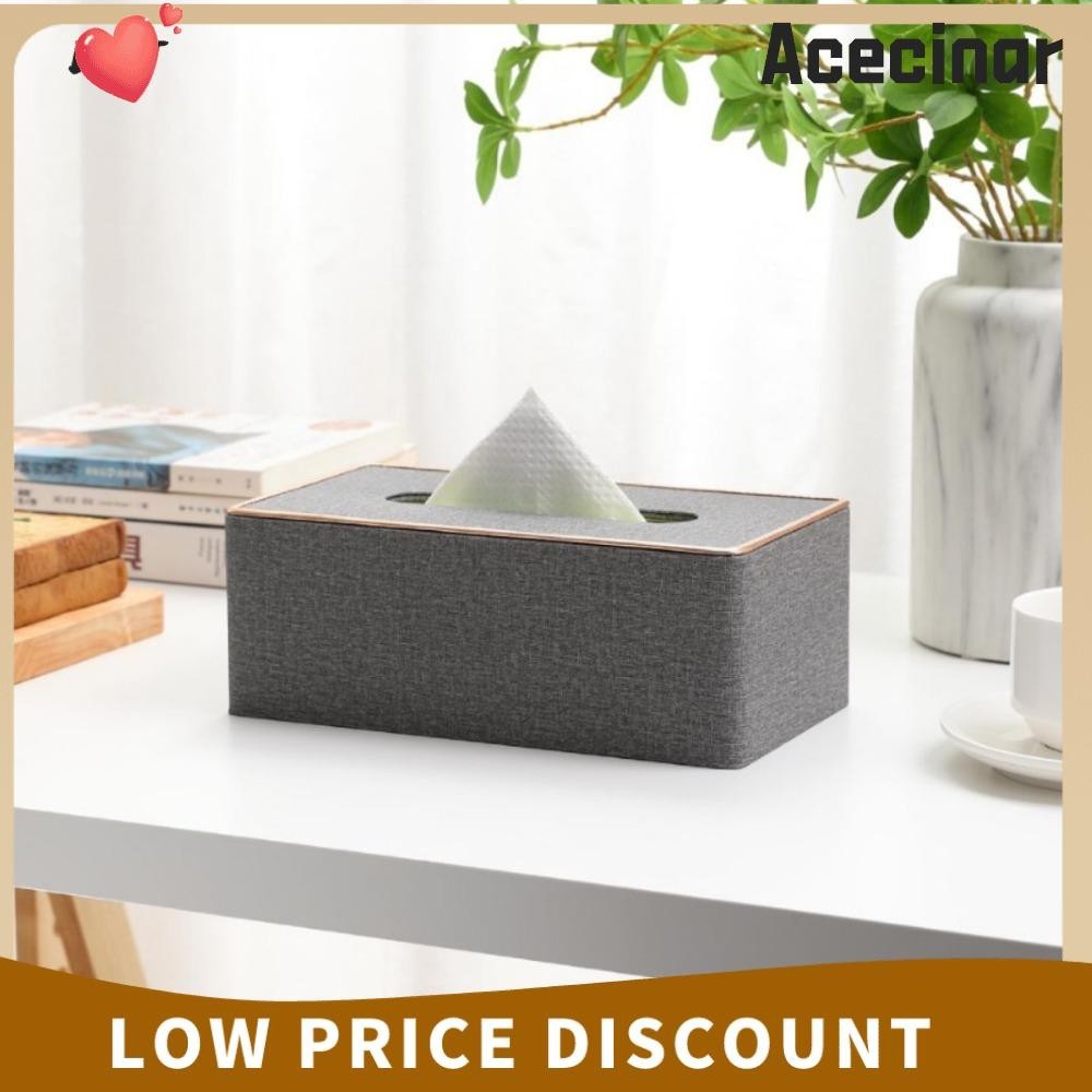 Acecinar กล่องทิชชู่ หนัง PU ทรงสี่เหลี่ยมผืนผ้า ความจุขนาดใหญ่ สําหรับ ...