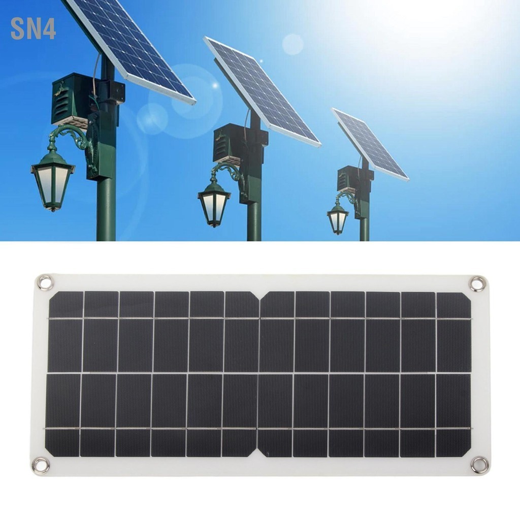 SN4 แผงพลังงานแสงอาทิตย์ 10W 43.5x20 ซม.เอาต์พุต USB กันน้ำน้ำหนักเบาเครื่องชาร์จพลังงานแสง ...