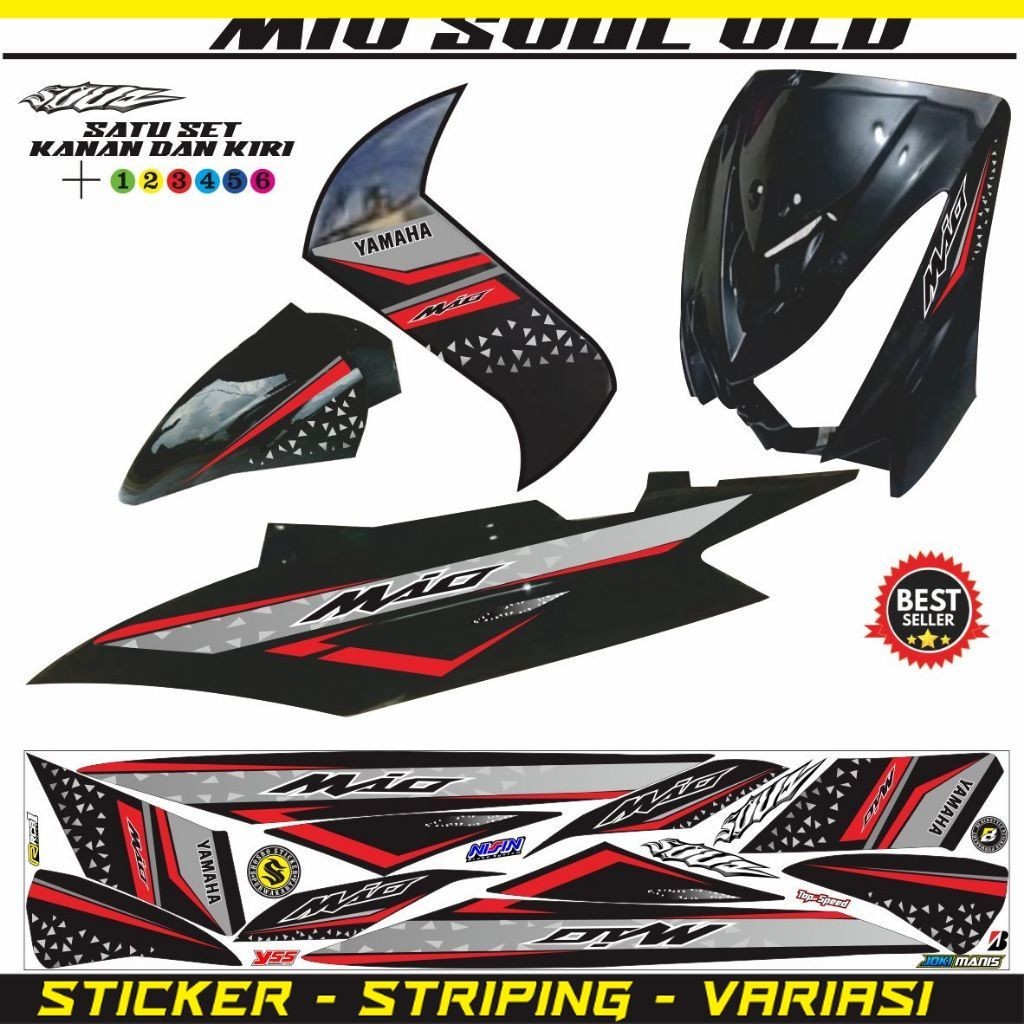 MIO SOUL KARBU สติ๊กเกอร์ / STRIPING / MIO SOUL OLD MOTORCYCLE STICKERS ...