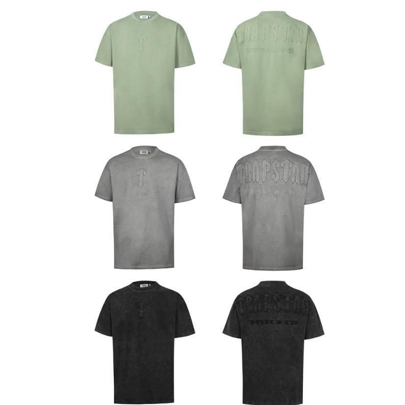 คุณภาพสูง Trapstar ใหม่ล้าง retro distressed patch ปัก Trapstar 280g ...