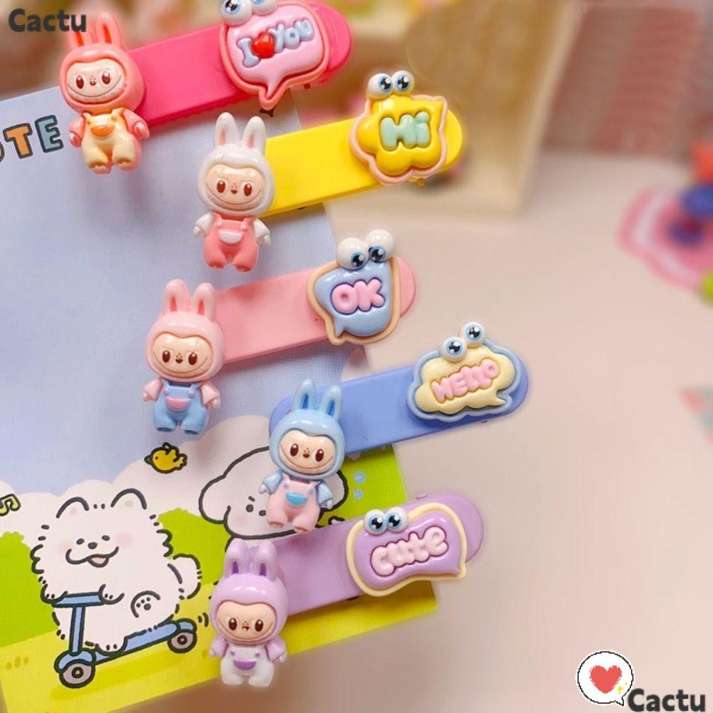 Cactu 5 ชิ้น Labubu กิ๊บติดผม, การ์ตูน Hello Kitty Capybara Hairpin ...