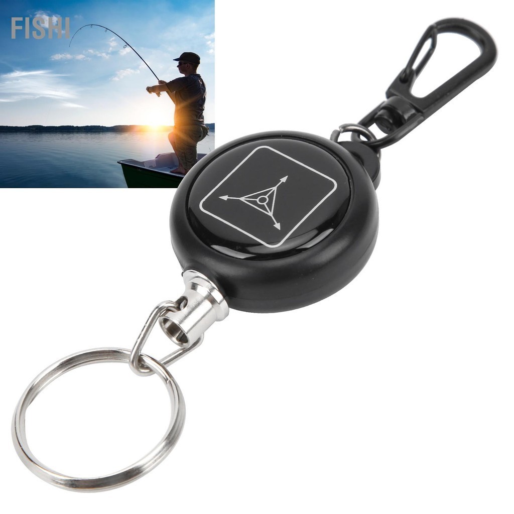 Fishi Fly Fishing Retractor Retractable Steel ลวด เครื่องมือ ผู้ถือคลิป ...