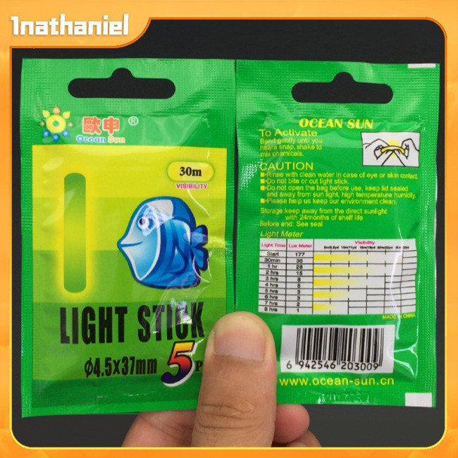 จัดส่งที่รวดเร็ว 5 ชิ้น Night Fishing Glow Stick, Green Fluorescent ...