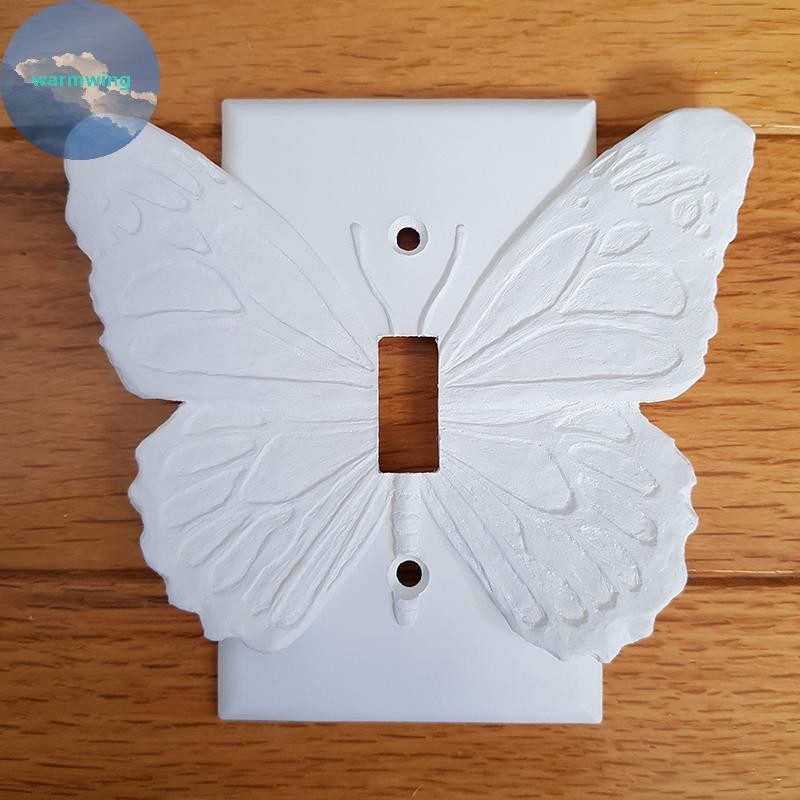 Warmwing 3D ผีเสื้อสวิทช์สําหรับเดี่ยว Gang Toggle สวิทช์ผีเสื้อตกแต่งพิมพ์สวิทช์ไฟแผ่นพลาสติก ...