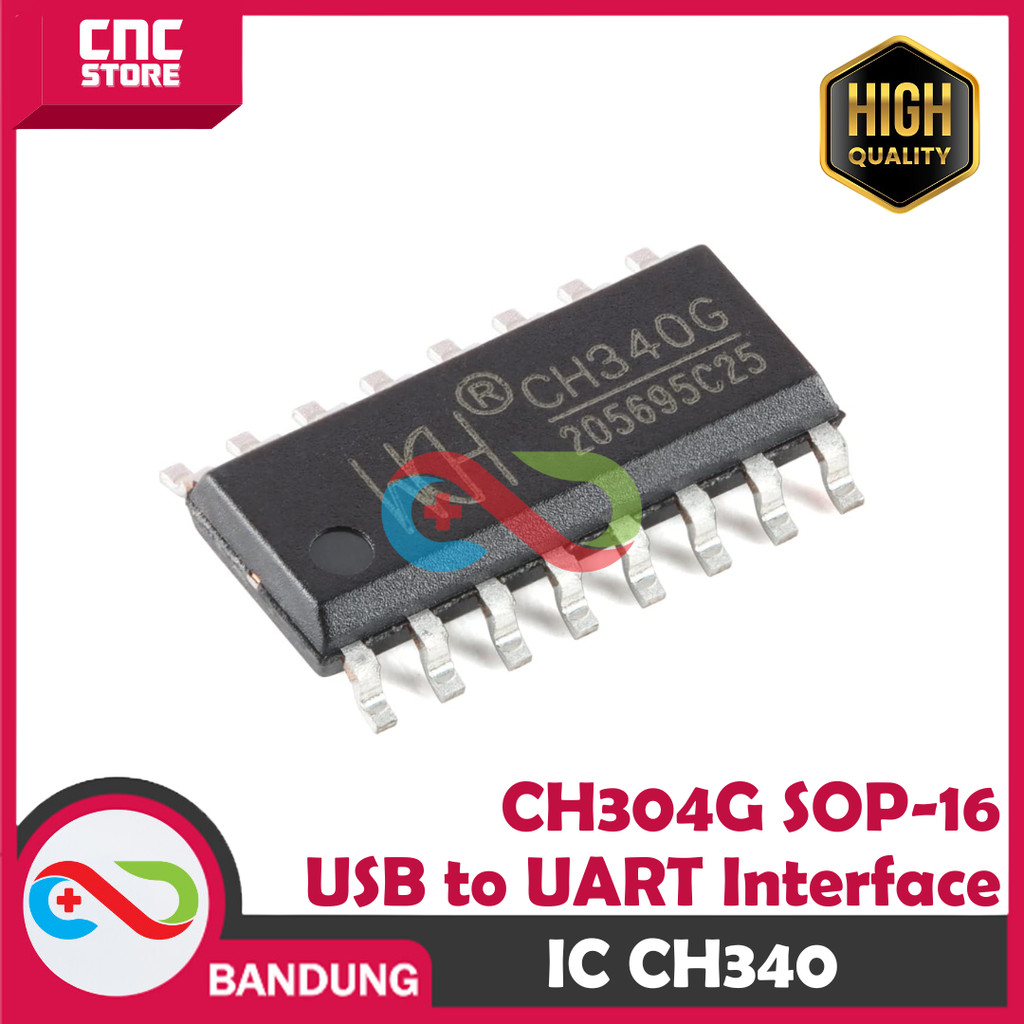Ic CH340 SMD CH340G USB SERIAL TTL UART RS232 CH 340 SOP16 | Shopee Thailand