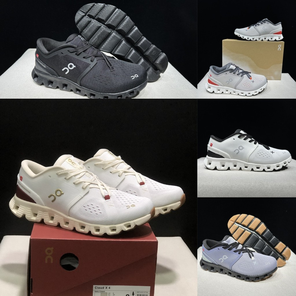 รองเท้าวิ่ง On Running On Cloud X4 สำหรับผู้ชายและผู้หญิง, รองเท้าผ้าใบ ...