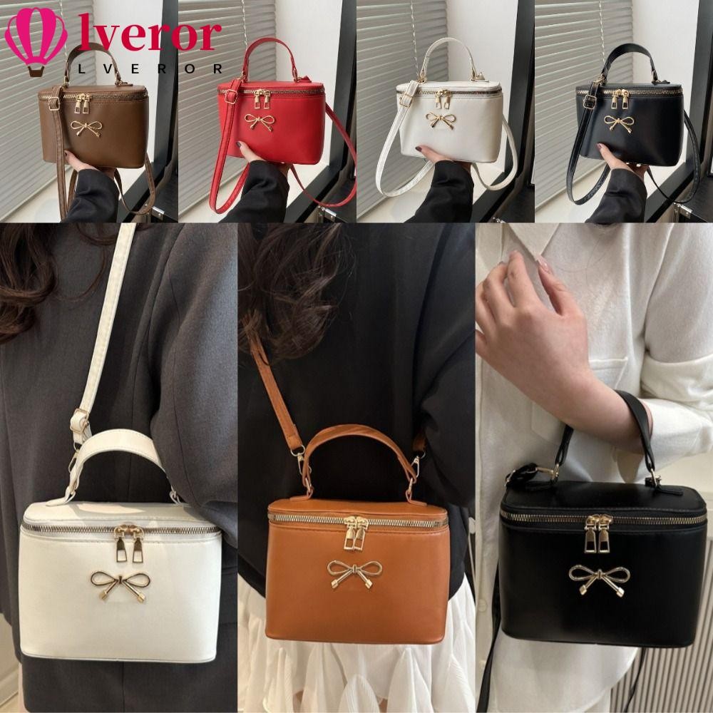 Lveror Box Bag, กระเป๋าสะพายไหล่มือถือหนัง PU, กระเป๋าใส่เหรียญขนาดเล็กเกาหลี | Shopee Thailand