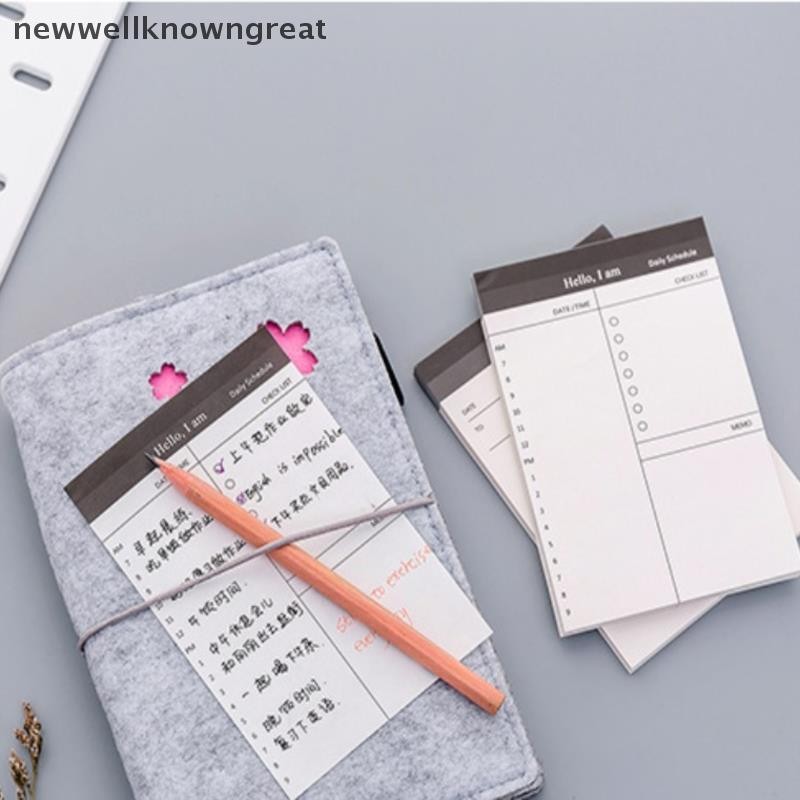 Newwellknowngreat Daily Schedule Memo pad To Do List Time Sticky note ...
