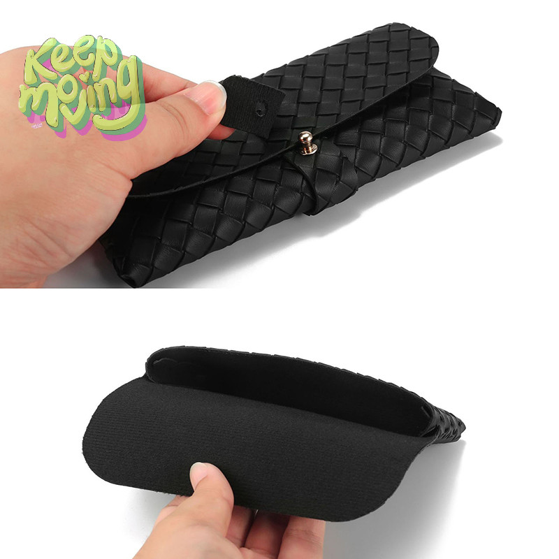 (KeepMoving) 1 ชิ้น บิด ถัก หนัง แว่นตา เคส เชือก เข็มขัด แว่นกันแดด แบบพกพา กล่องเก็บแว่นตากัน ...