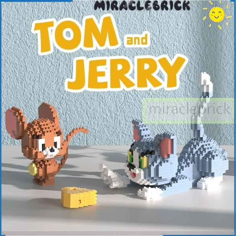Tom and Jerry Cheese Fighting Puzzle Building Block Model DIY เพื่อน ...
