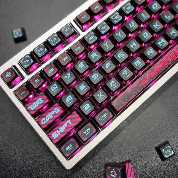 คีย์แคป คีย์แคปไทย ปุ่มกด Cyberpunk pbt ระเหิดปุ่มกดโปร่งแสง ASA Height ...