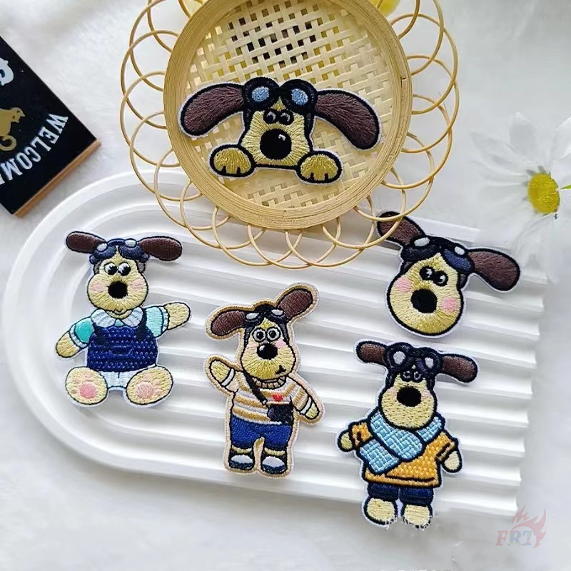 ☸ Wallace & Gromit - แพทช์สติ๊กเกอร์กาวในตัวของ Clay Animation ☸ 1 ชิ้น ...