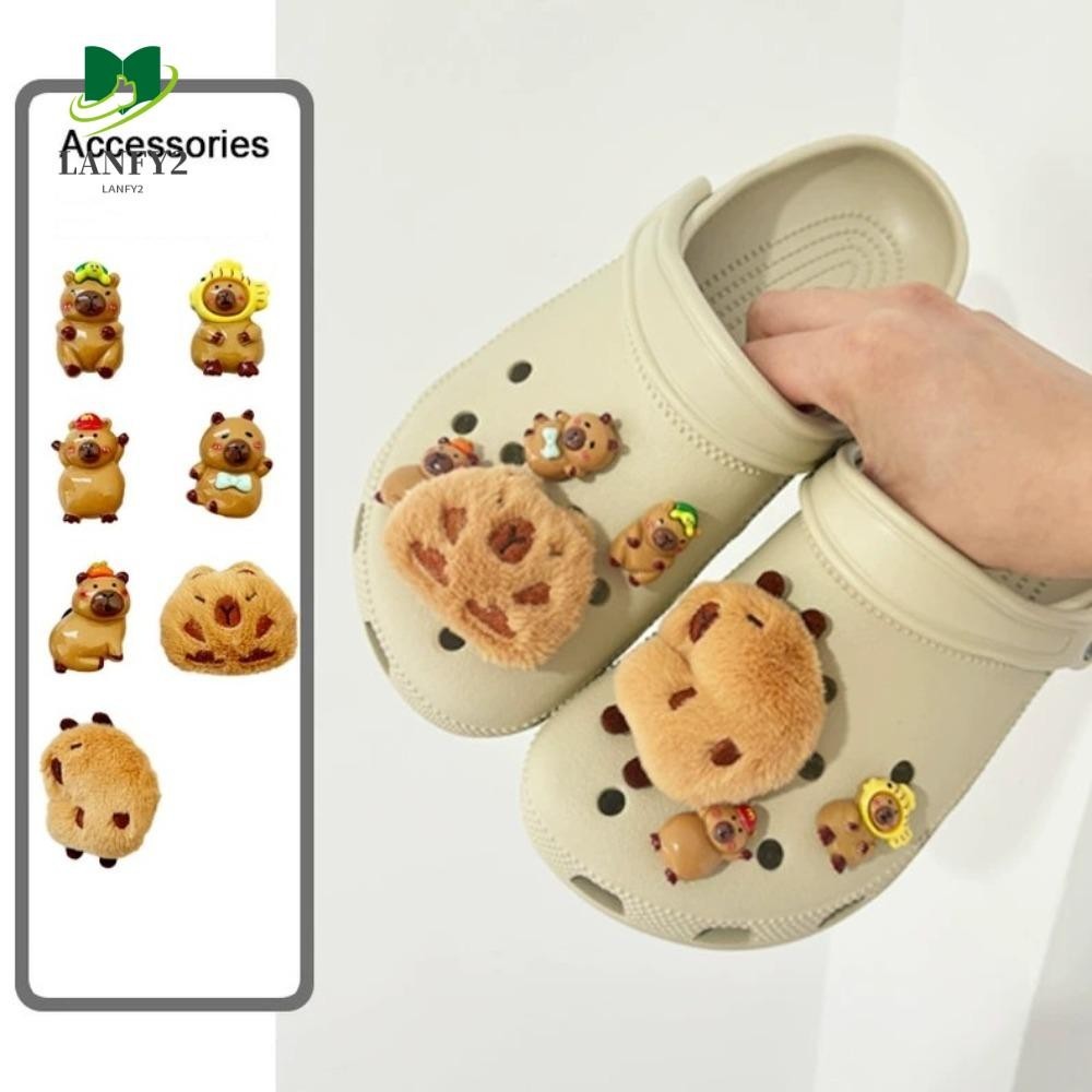 การตกแต่งรองเท้า ALANFY Capybara, รองเท้าโลหะตุ๊กตา Crocs Charms, ตลกเร ...