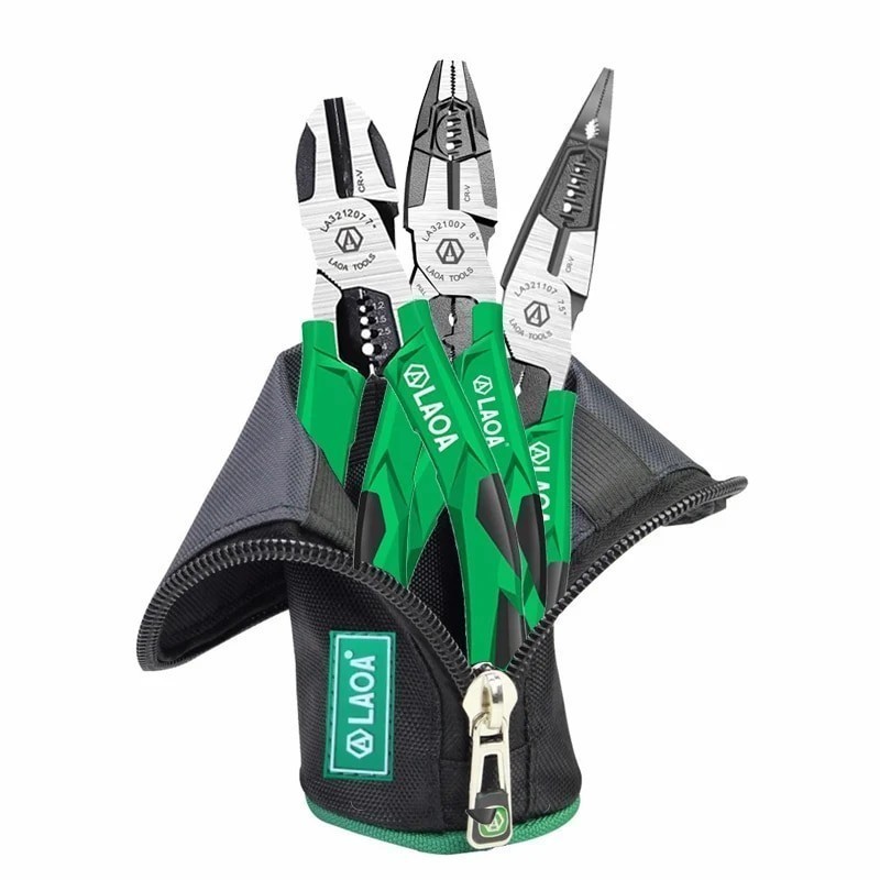 BG LAOA Multifunction Electrician Wire Stripper Cutter Long Nose Pliers ...