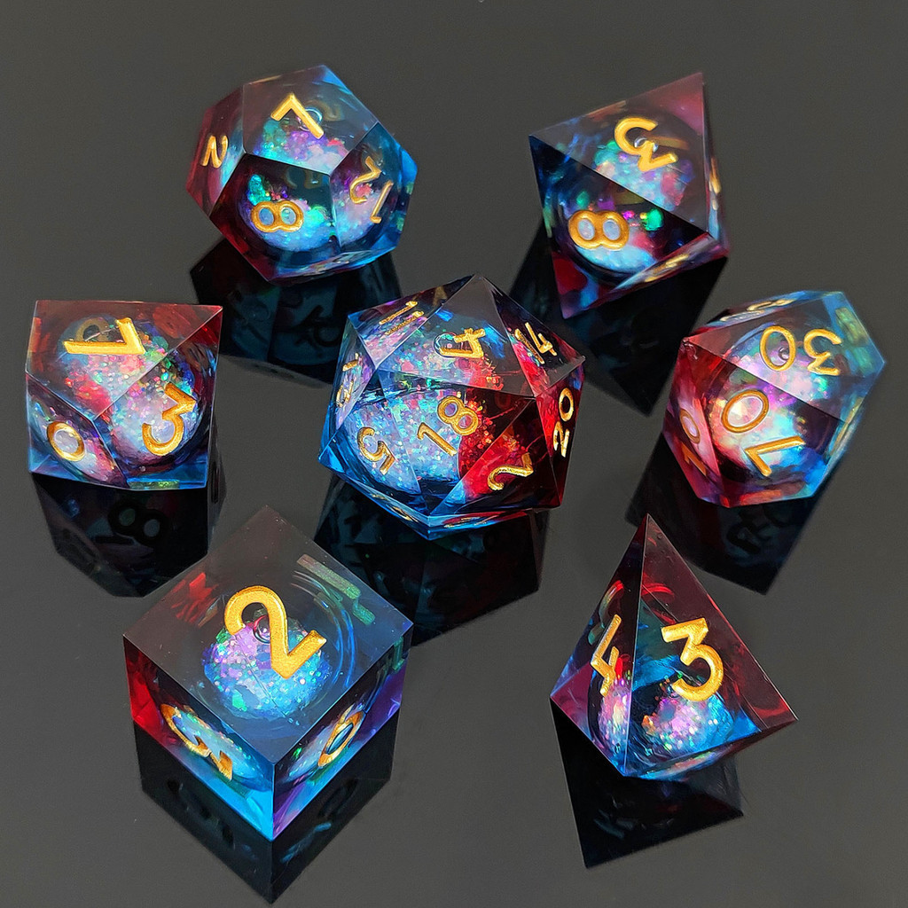 7 ชิ้น ต่อชุด ชุดลูกเต๋าใส หลายด้าน For DnD D&D MTG RPG TRPG เกมกระดาน บอร์ดเกม Dungeons Dragons ...