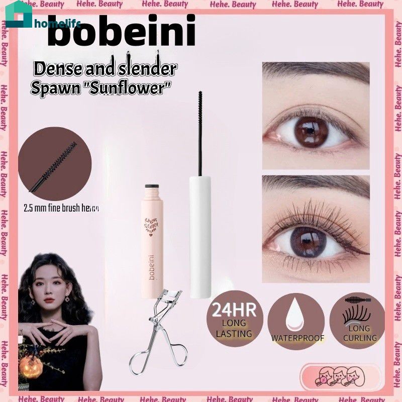 ของขวัญฟรี Bobeini มาสคาร่าแปรงเล็ก มาสคาร่ามาสคาร่าม้วนผม ยาว ติดทนนาน ...