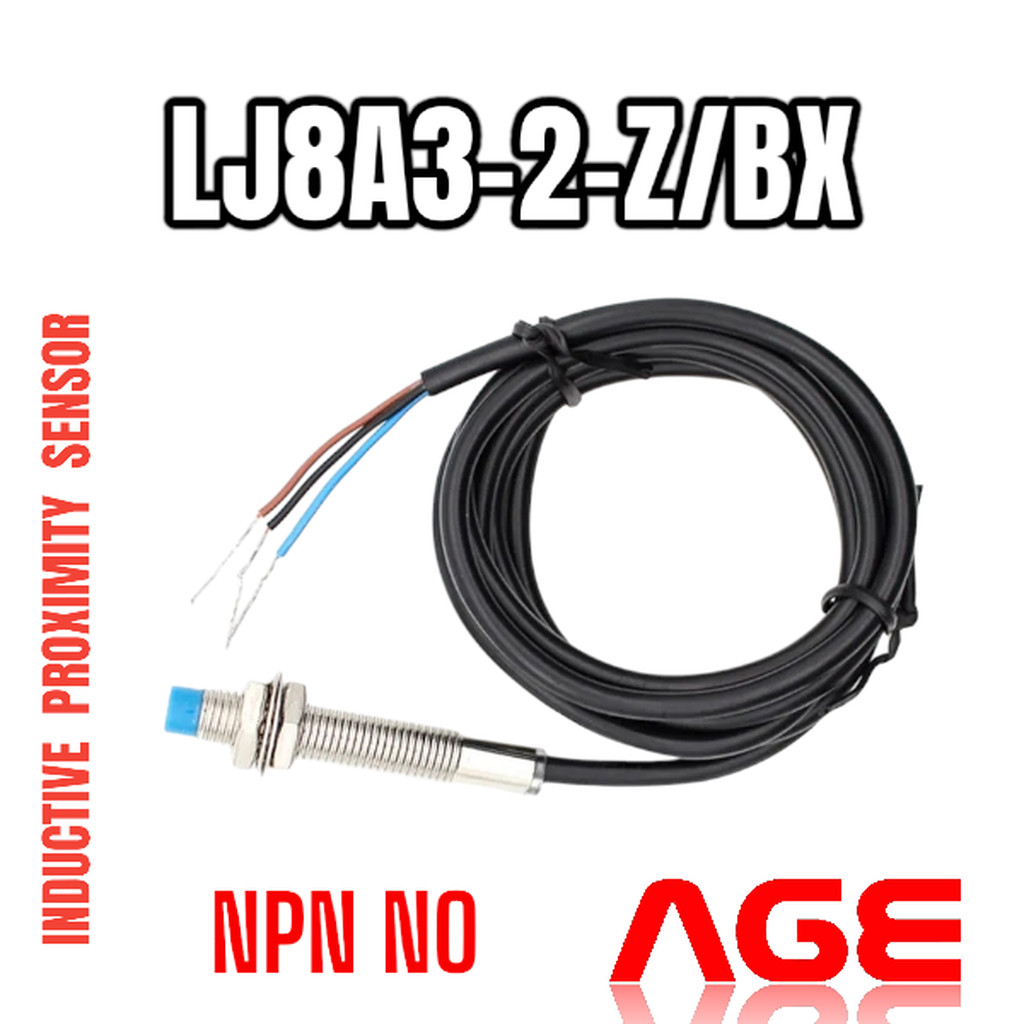 LJ8A3-2-Z/BX Inductive Proximity Sensor Switch, M8, NPN, NO, 6-36VDC เซนเซอร์ตรวจจับโลหะระยะสูง ...