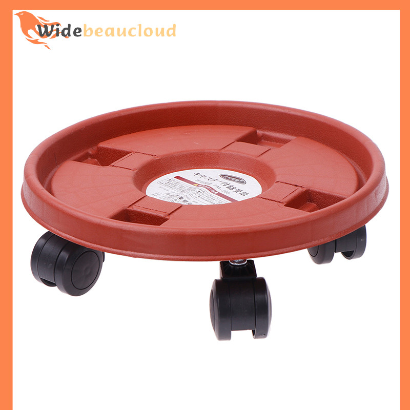 Widebeaucloud Universal Flower Pot Wheels Round Plastic Tray Heavy Duty ...