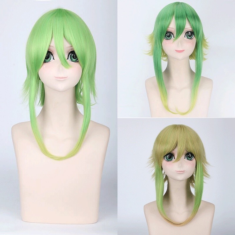 ☬ ใหม่ Cos วิกผมสีเหลือง-สีเขียวไล่ระดับสี Vocaloid V Camellia Gumi อะนิเมะวิกผม | Shopee Thailand