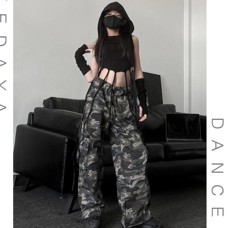 [KeDaYa] พร้อมส่ง เสื้อกั๊กมีฮู้ด + ถุงมือครึ่งนิ้ว สไตล์เกาหลี กางเกง ...