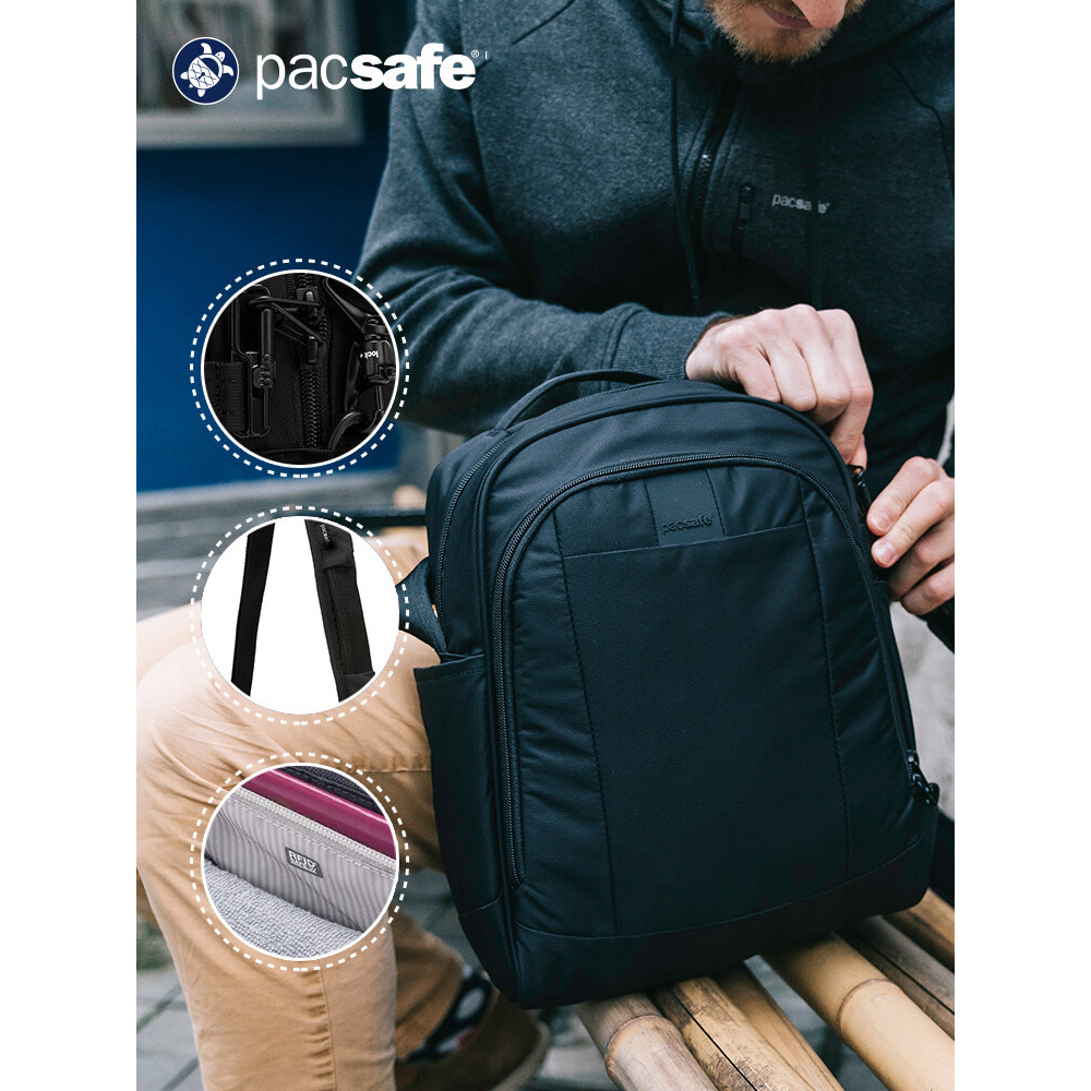 PacSafe Metrosafe LS250 กระเป๋าสะพายไหล่กันขโมย | Shopee Thailand