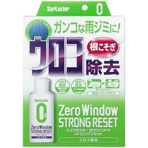 【kumamon Japan】Surluster Zero Window Strong Reset 80ml Scale Oil Film กำจัดน้ำขูดรถล้างรถรถ ...