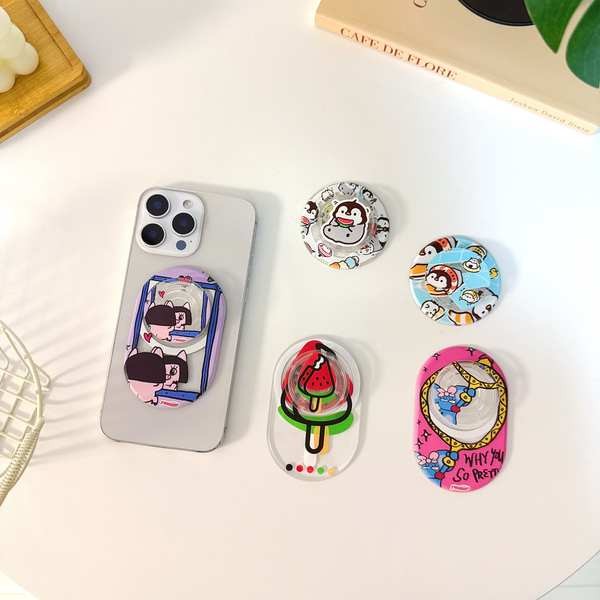 griptok magsafe griptok เคส การ์ตูนน่ารักโง่ แม็กเซฟ แม็กเซฟ แม่เหล็กตบ ...