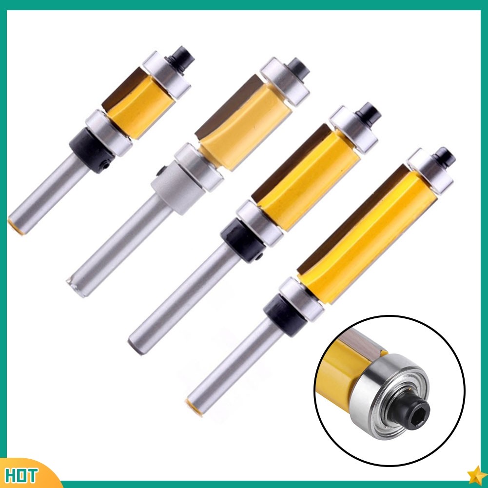 grace 6.35mm Shank Milling Trimming Cutter แกะสลักแบริ่งคู่ตรง Router ...