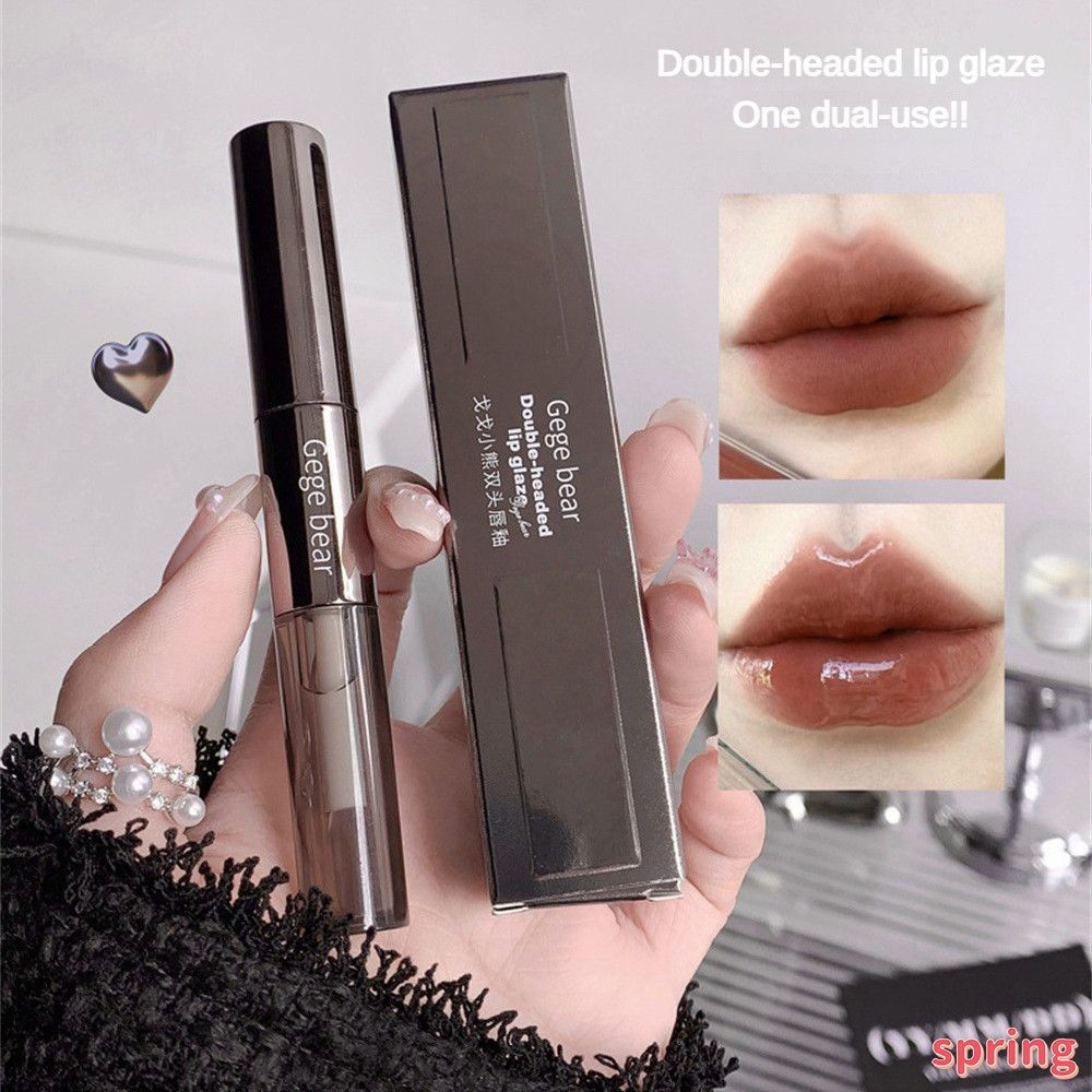 Gege Bear Double-headed Lip Glaze Matte Velvet Lips and Cheeks Dual-use ...