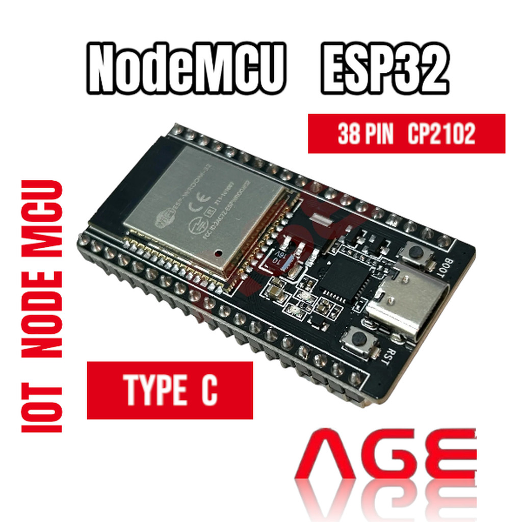 ESP32 NodeMCU CP2102 38PIN TYPE C , ESP-WROOM-32 Development Board WiFi ...