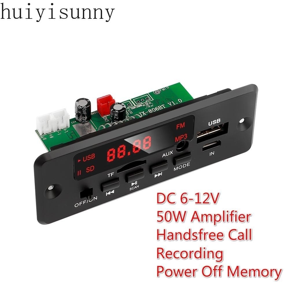 Hys 50W MP3 Decoder Board 12V Bluetooth V5.0 รถ MP3 Player USB Call ...