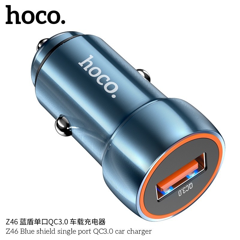 Hoco Z46 ที่ชาร์จในรถ พร้อมสายชาร์จ ชาร์จเร็ว USB 18 วัตต์ และ TYPE-C ...