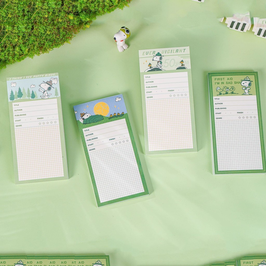 1 ชิ้น Snoopy Camping Diary Notepad Long Notes Note กระดาษ | Shopee ...