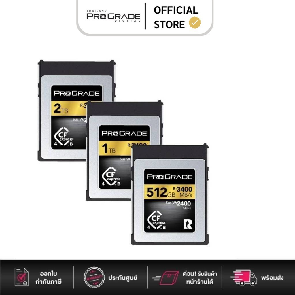 ProGrade Digital CFexpress 4.0 Type B Gold Memory Card 512GB/1TB/2TB ...