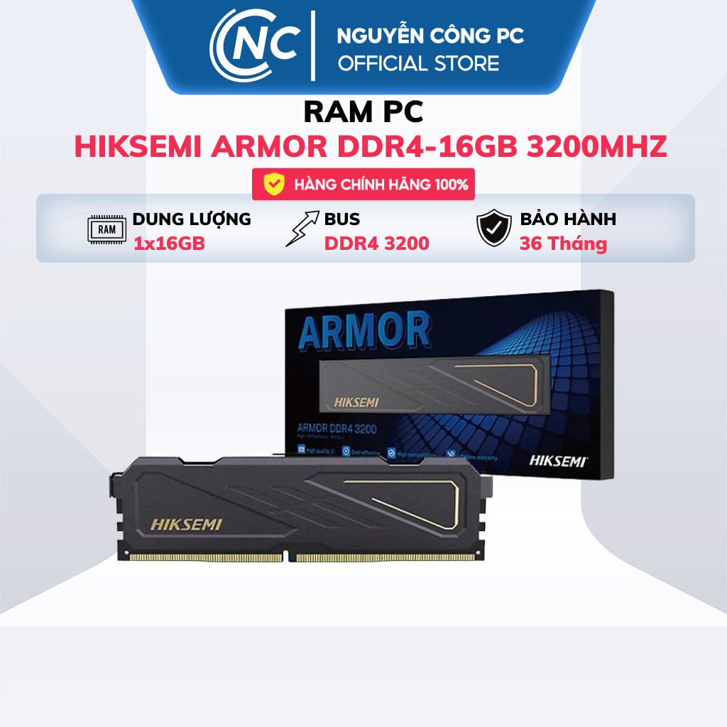 Hiksemi ARMOR Ram DDR4-16GB 3200MHZ U10 U-DIMM - สินค้าของแท้ 36 เดือน | Shopee Thailand