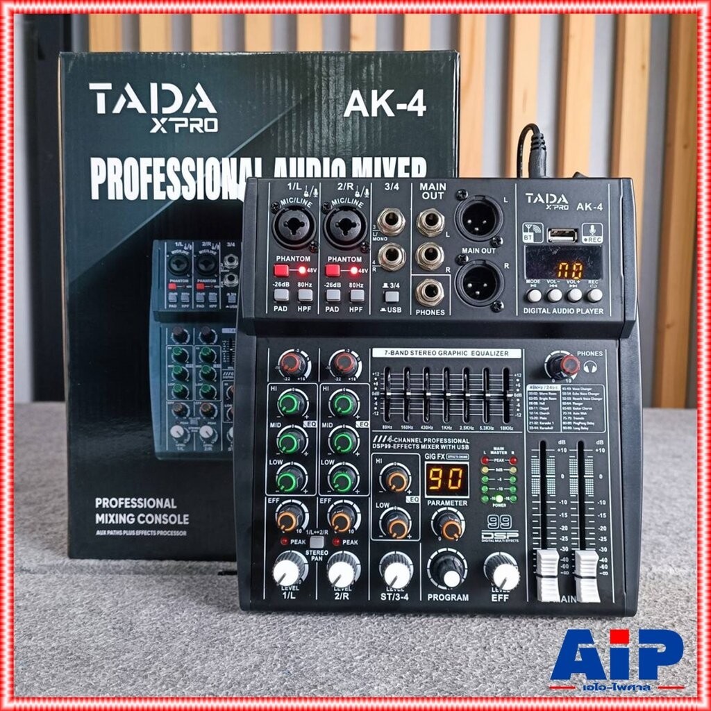 TADA AK-4 MIXER มิกเซอร์ มิกเซอร์อนาล็อก 4 แชนแนล มิกซ์ เครื่องผสม ...