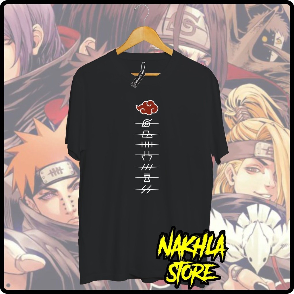 KATUN HITAM PRIA Akatsuki Shirts / naruto / Clothe ชุดปกติ y2k คอกลม ...