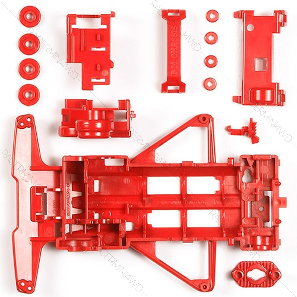 TAMIYA 95243 FM Reinforced Chassis (Red) ชุดแต่งมินิโฟร์วีลทามิย่าแท้ ...