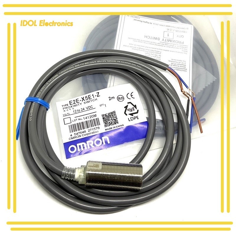 ราคาถูก! E2E-X5E1-Z sensor เซ็นเซอร์ 18มิล NPN-NO proximity(ชนิดจับโลหะ) ระยะการจับ5mm ไฟเลี้ยง ...