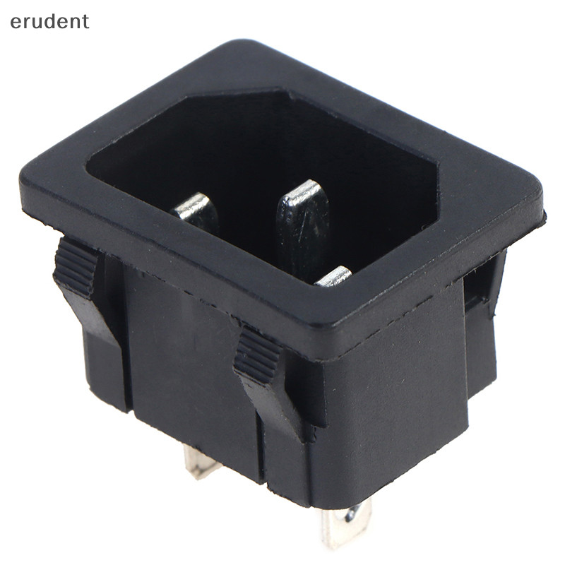 Erudent AC Socket 3 Pin 250V Rocker Switch 10A Inlet Plug Connector ...