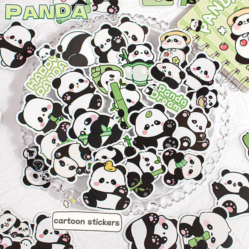 50 ชิ้น Kawaii Capybara Panda Series สติกเกอร์ตกแต่ง DIY วัสดุสติกเกอร์ ...