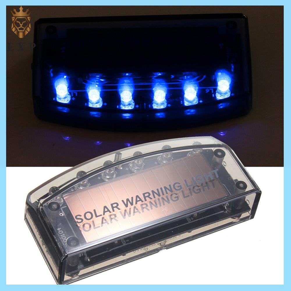 [explosion1.th] 6 LED รถ Dummy Alarm ไฟเตือนพลังงานแสงอาทิตย์รถ Anti-theft ไฟรักษาความปลอดภัย ...