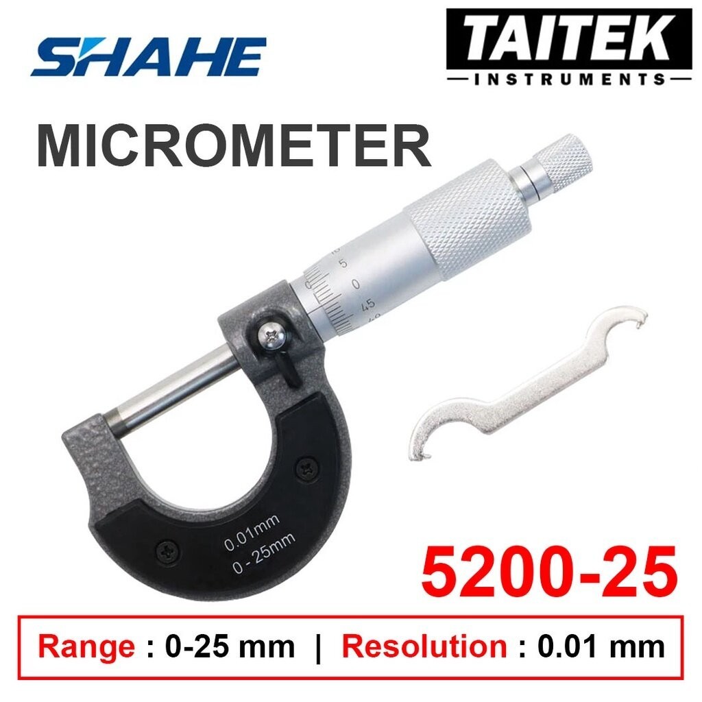 SHAHE 5200-25 ไมโครมิเตอร์วัดความหนาชิ้นงาน Precision Gauge Caliper ...