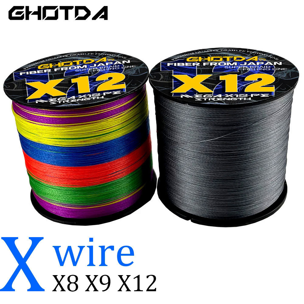 Braid สายตกปลา X8 X9 X12 Strands 300M 100 % PE Multifilamento Braided ปลาคาร ์ พ Fish Line Fly ...