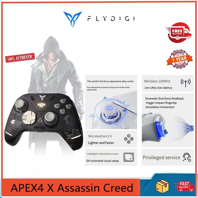 Flydigi APEX 4 Assassin Creed Co branded Power Feedback สามโหมดเกม Handle Alloy Rocker สําหรับ ...