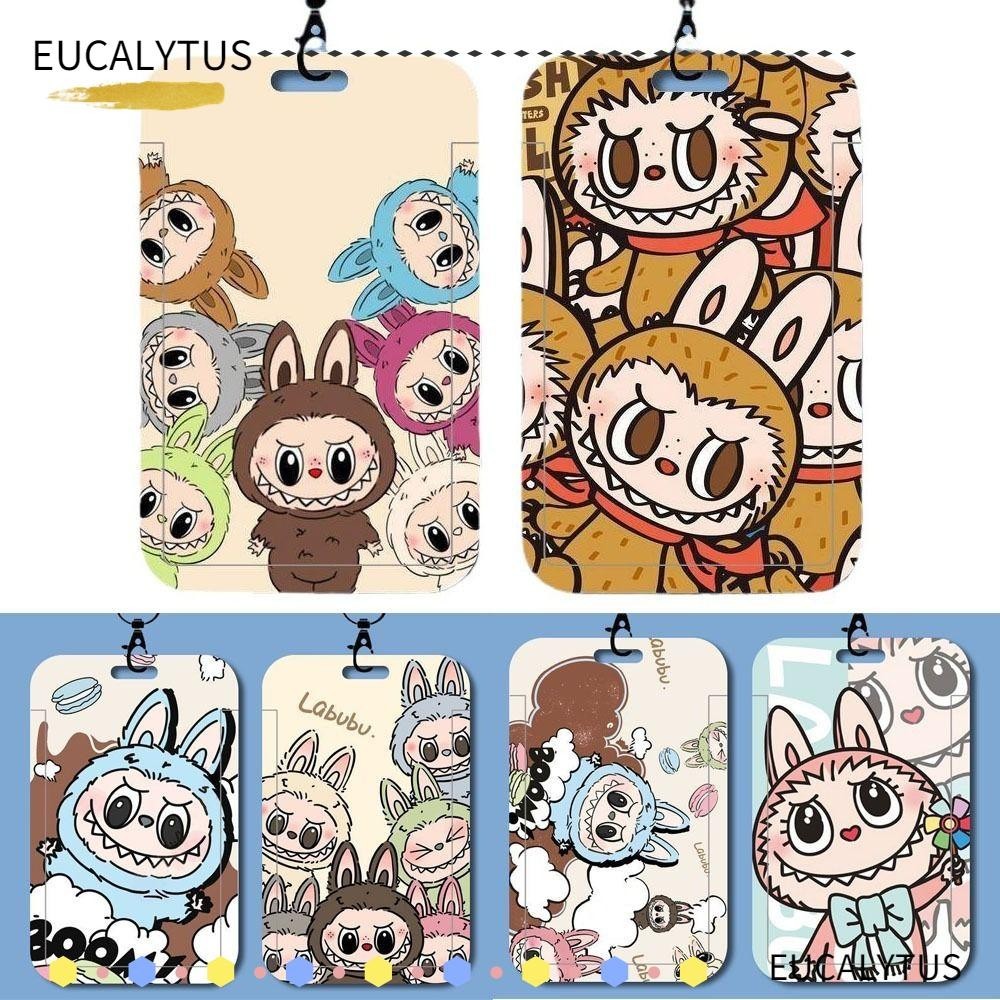 Eutus แบบพกพาผู ้ ถือบัตร , Lanyard Reusable Labubu การ ์ ด Cover ...