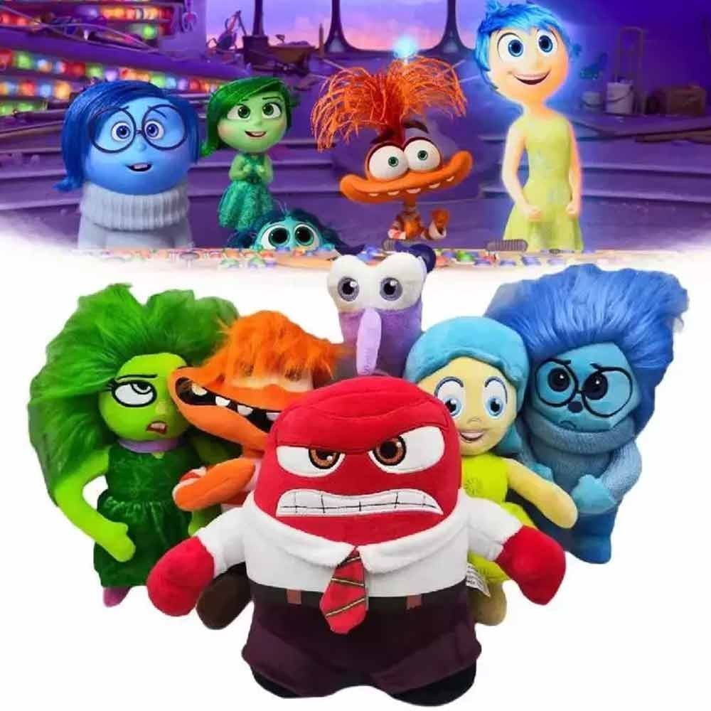 Inside Out Anger Sadness Fear Joy Disgust Character Toys Soft Stuffed ...