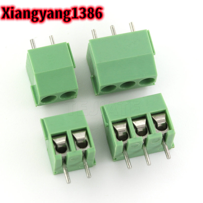 10pcs MG/KF350-2P 3P สีเขียว Pin สกรู Terminal Block connector KF350 3. ...
