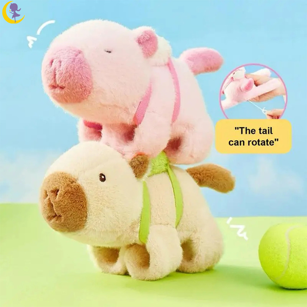 Capybara Slap Snap Wrap สายรัดข้อมือสร้อยข้อมือ Plush Fluffy ตุ๊กตาสัตว์ Capybara ตุ๊กตาแหวนสาย ...