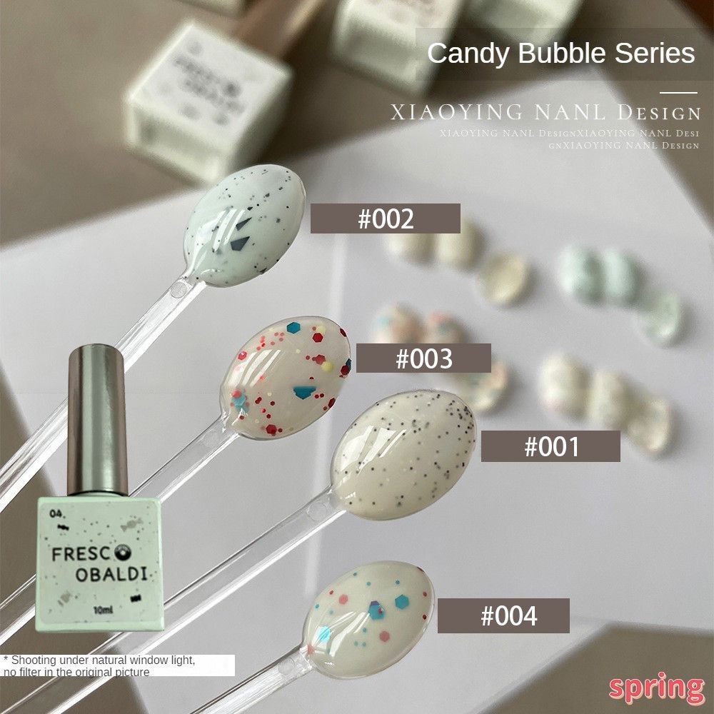Xeijayi Candy Bubble Series ยาทาเล็บเจลเลื่อมสีสันสดใส Spotted Phototherapy กาวเล็บแต่งเล็บ ...